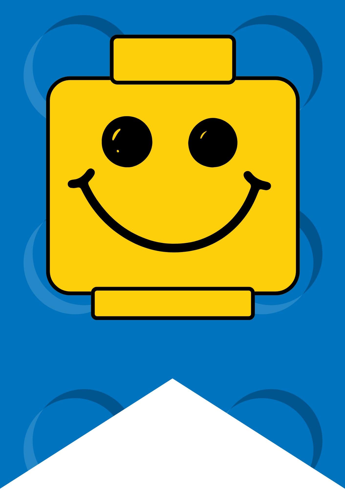 Lego Head Printable Banner for Birthday Parties