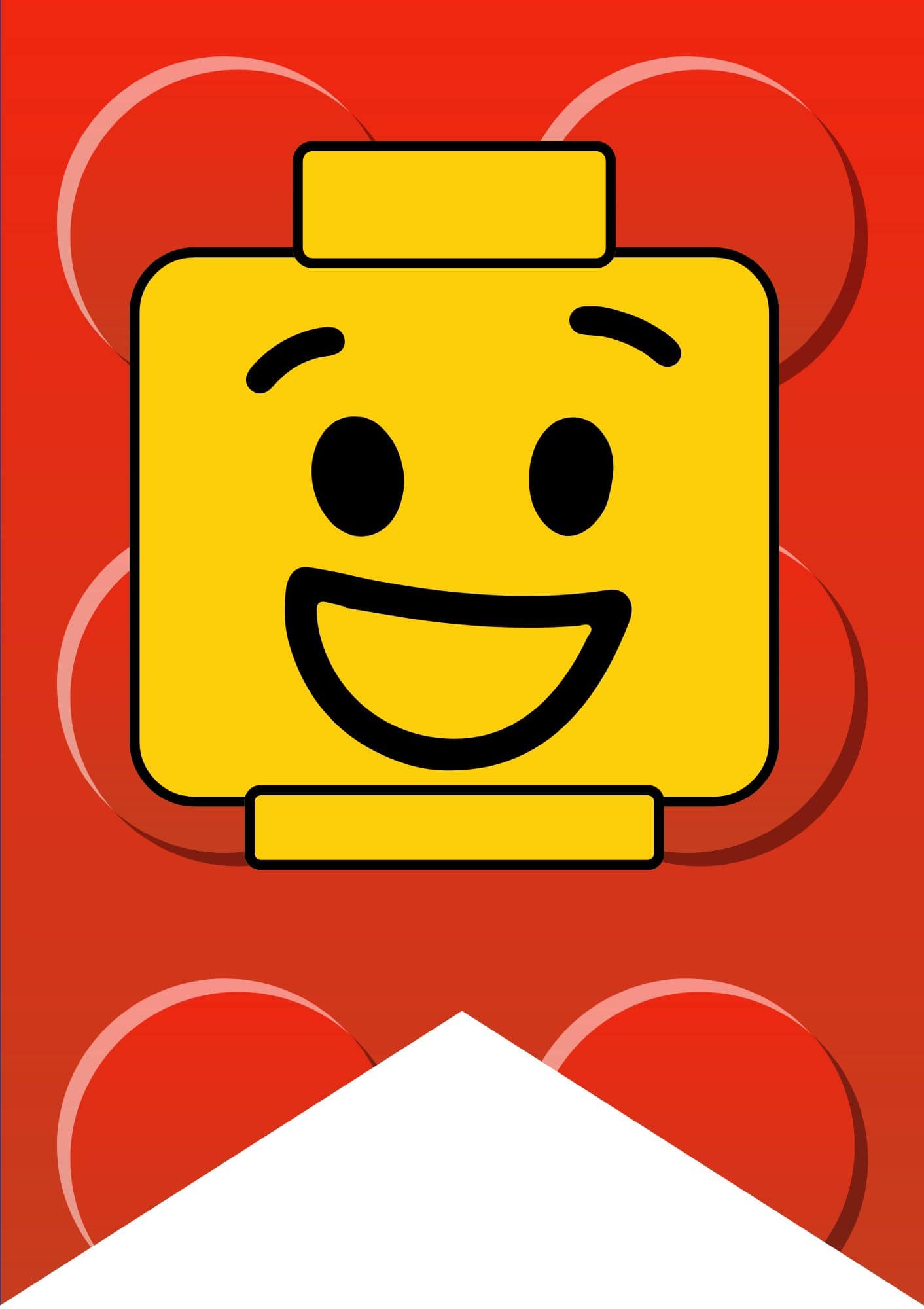 Lego Head Printable Banner for Birthday Parties