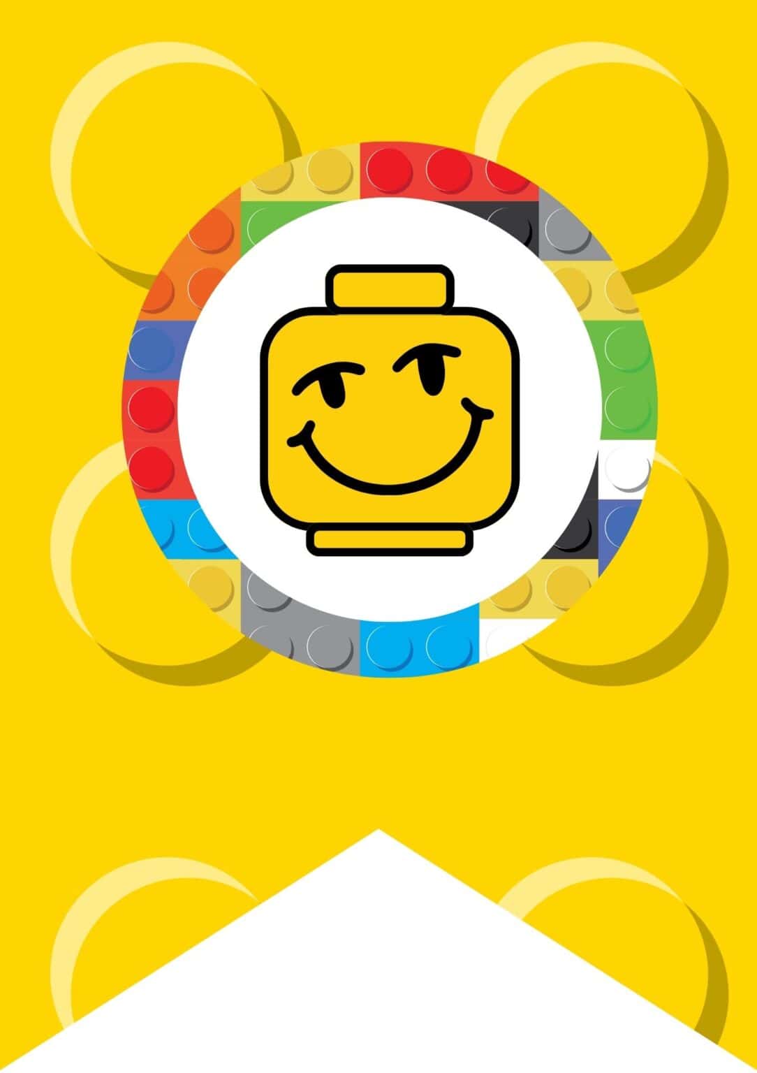 Lego Head Printable Banner for Birthday Parties