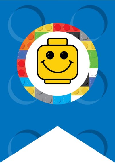 Lego Head Printable Banner for Birthday Parties