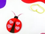 Valentine's Day Ladybug Paper Craft (Free Ladybug Template)