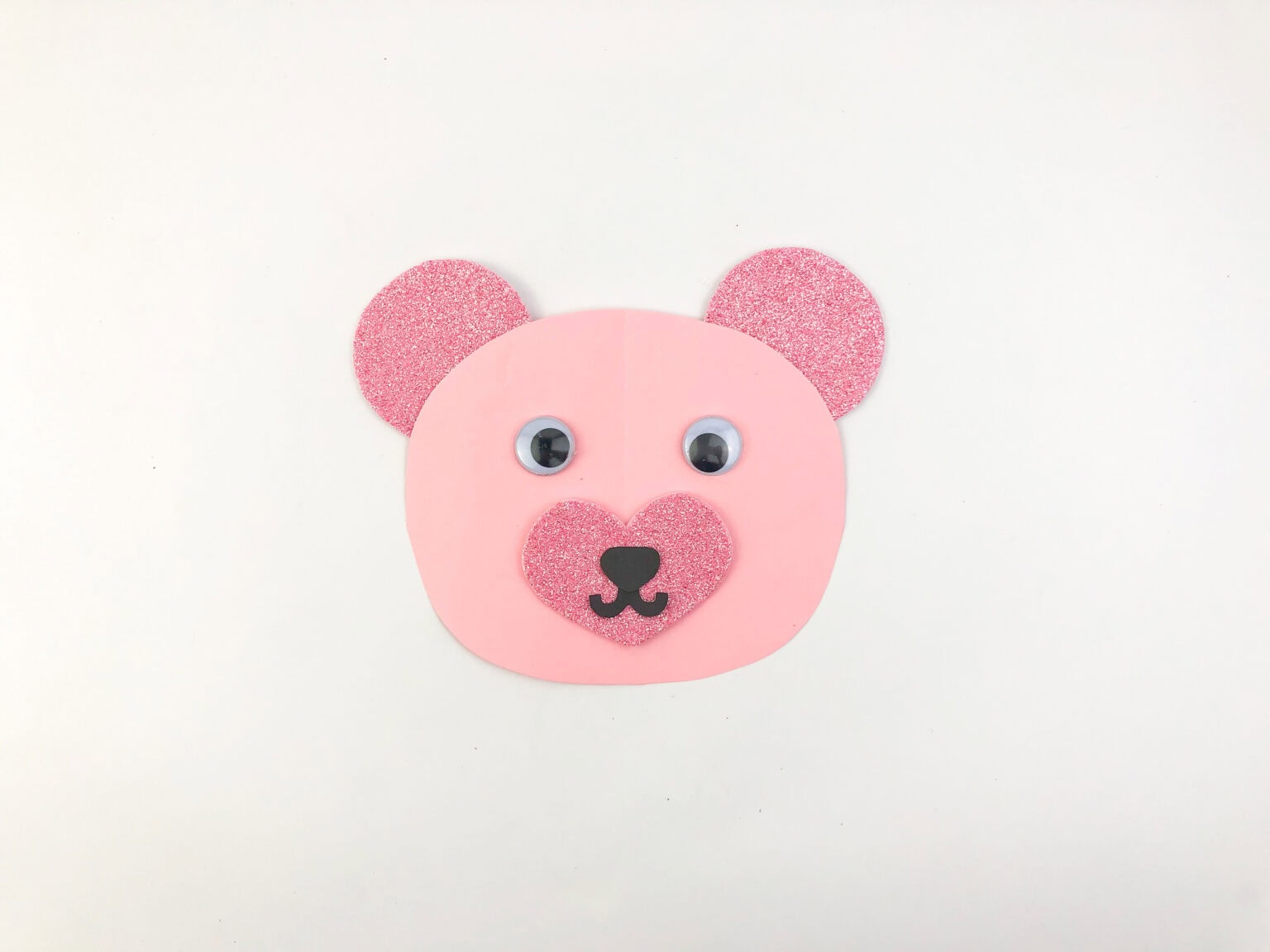 Valentine's Day Bear Paper Craft (Free Bear Template)