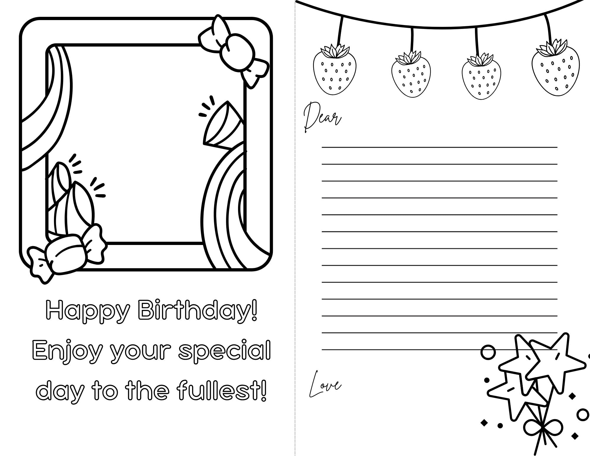 Add a Personal Touch: Free Birthday Cards You Can Color Yourself