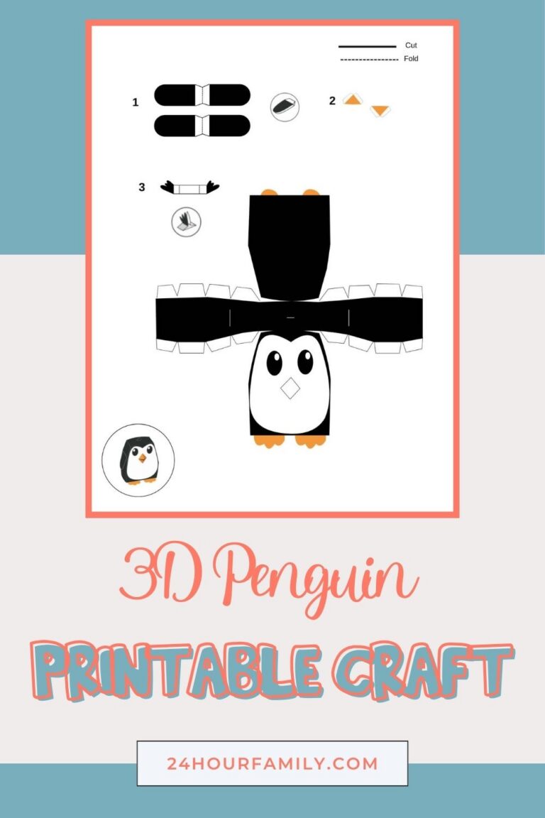 3D Cut and Paste Penguin Paper Doll