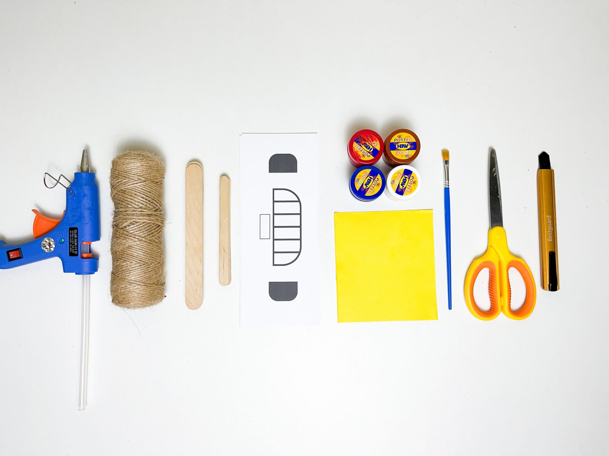 Vehicles Popsicle Stick Frame Craft