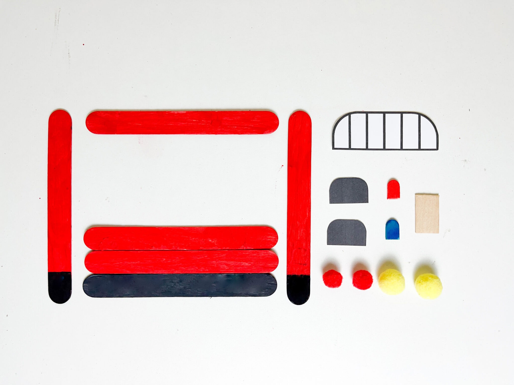 Vehicles Popsicle Stick Frame Craft