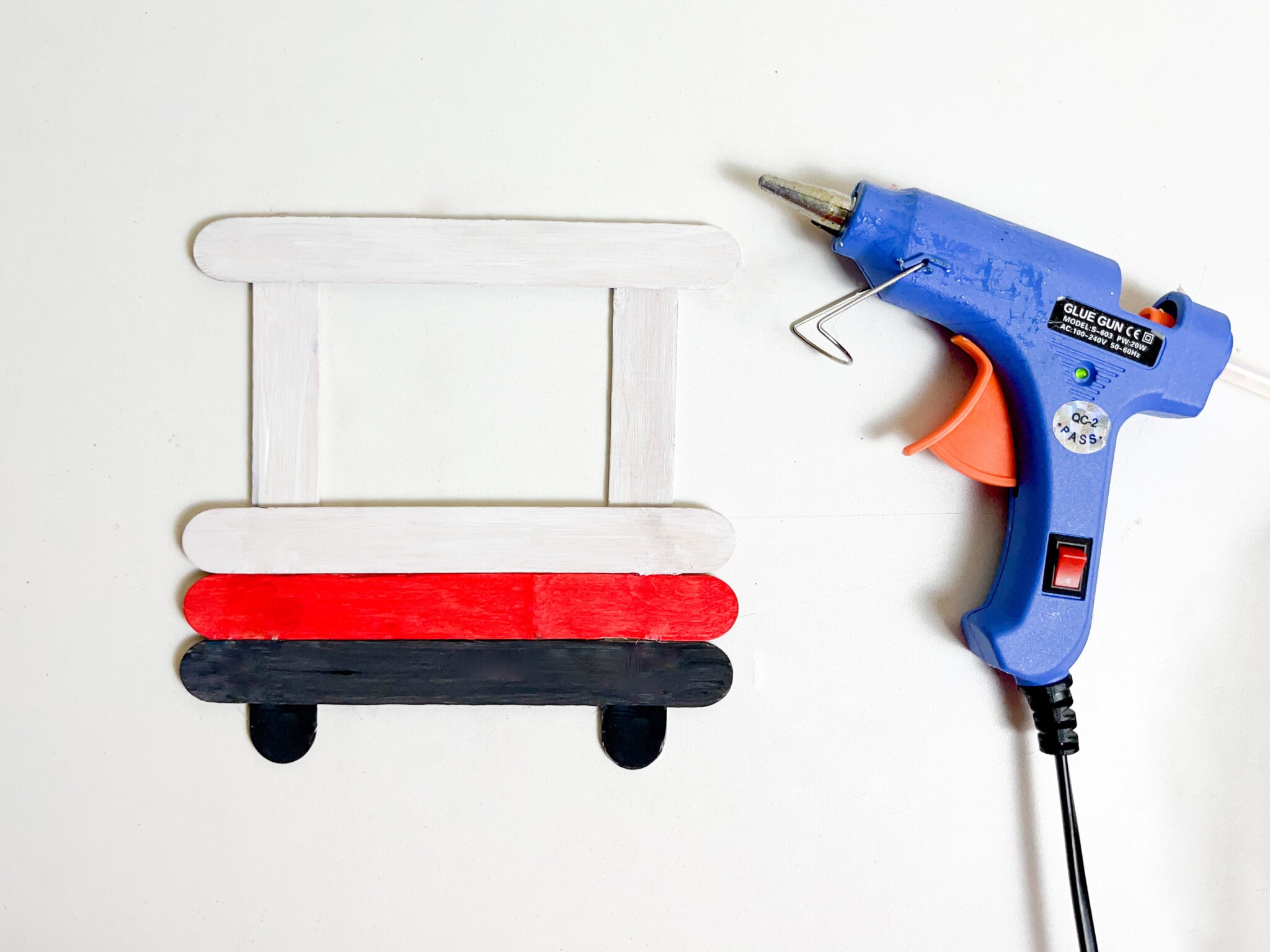 Vehicles Popsicle Stick Frame Craft