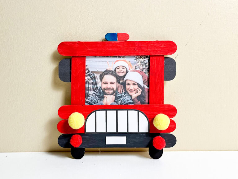 Vehicles Popsicle Stick Frame Craft