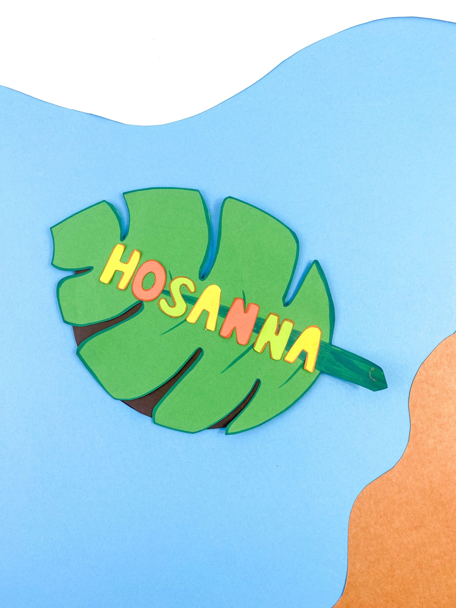 Hosanna Palm Leaf Craft (Free Palm Leaf Template)
