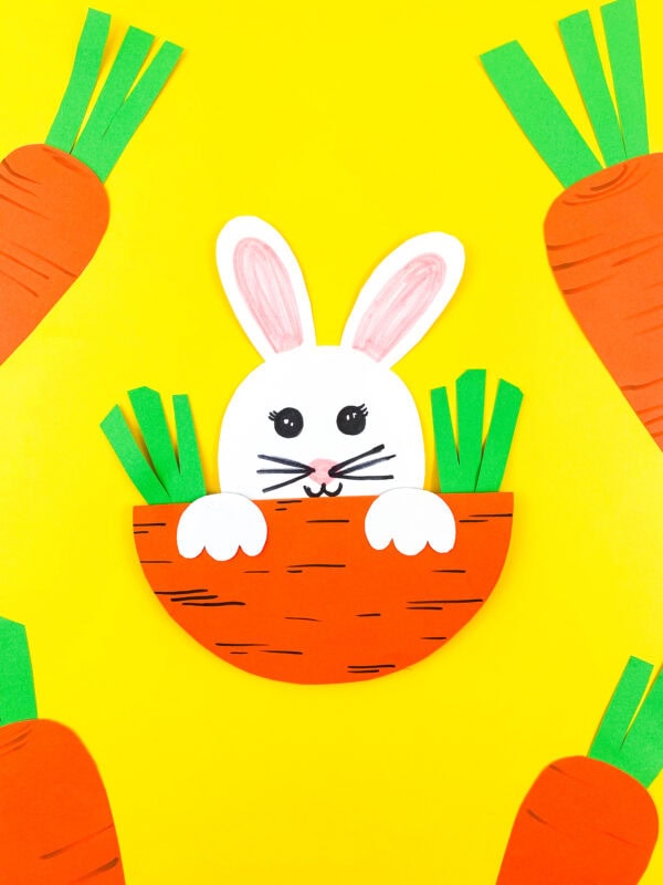 Rocking Bunny Easter Paper Craft (Free Easter Bunny Template ...