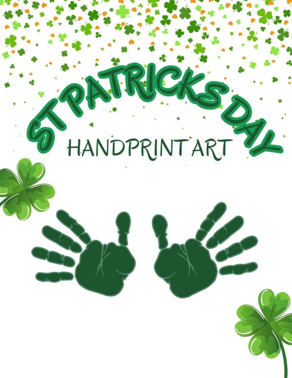 St. Patrick's Day Handprint Art (Free Printable)