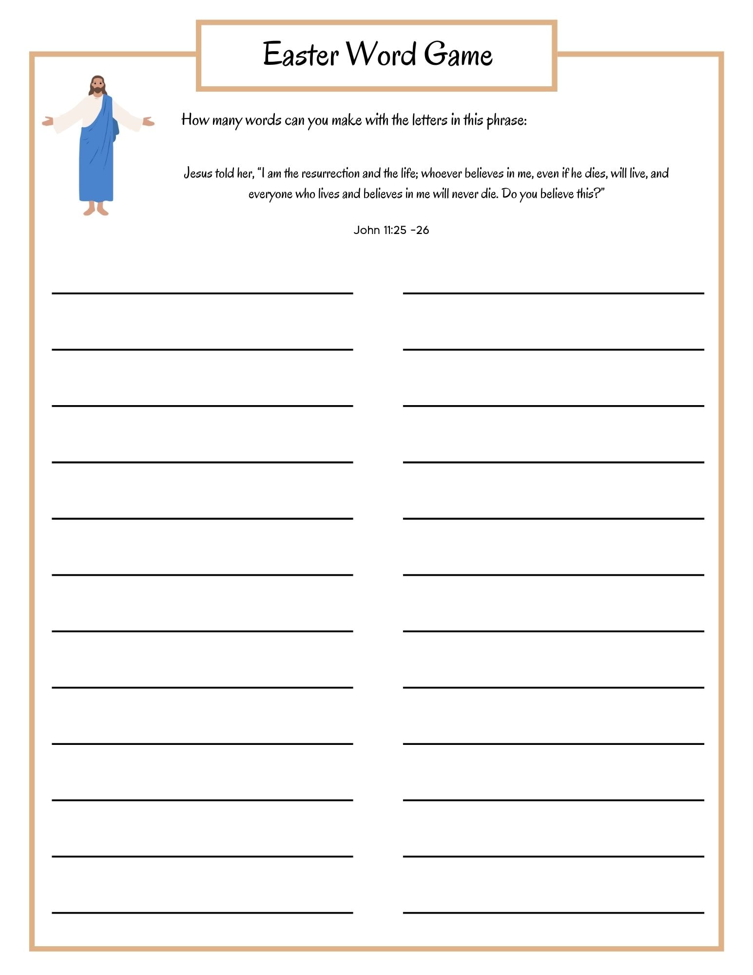 Christian Easter Activity Pack Printable - Free to Print