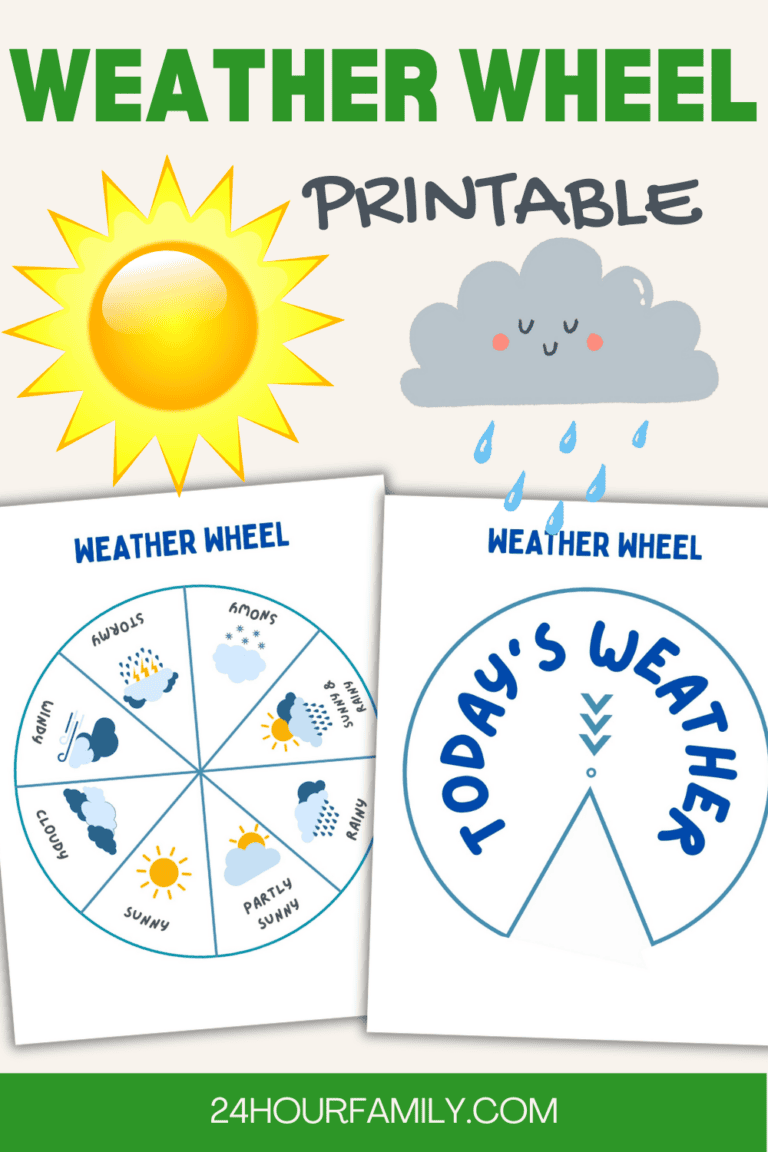 Fun & Interactive: Free Printable Weather Wheel for Kids