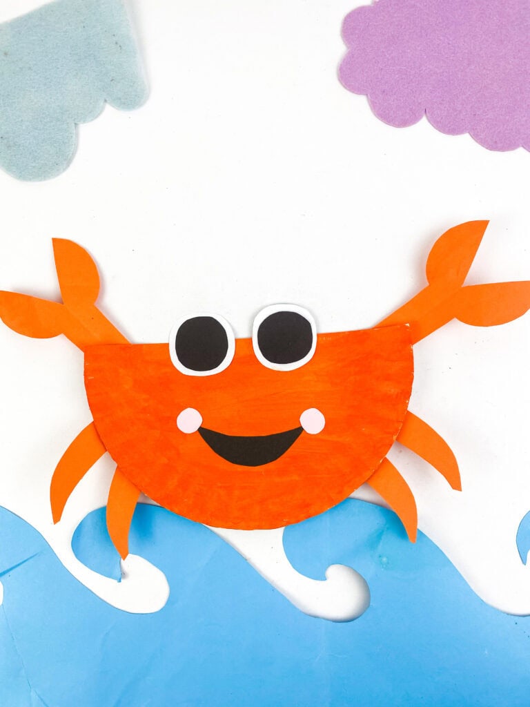 Crab Paper Plate Craft » 24hourfamily.com
