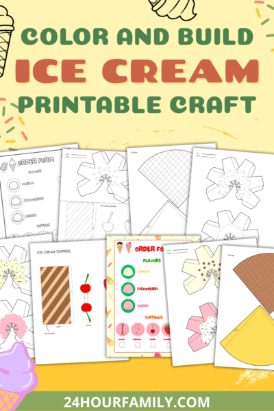 Cut, Color, and Build Ice Cream Printable Craft (Free Template ...