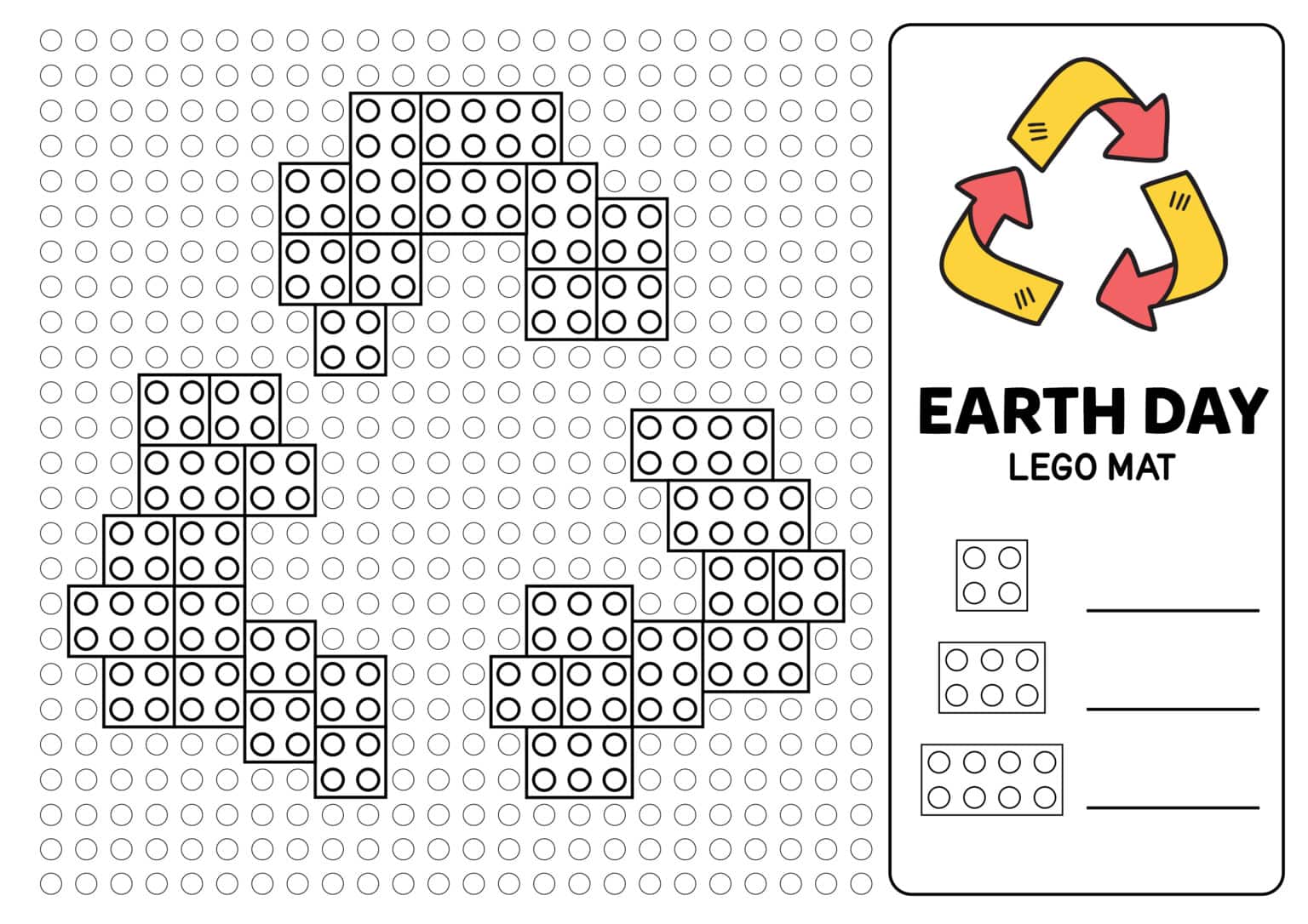 Earth Day Lego Mats Printable