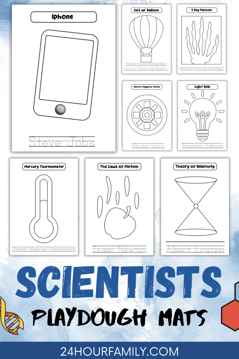Sensory STEM: Download Our Scientists Playdough Mats for Kids