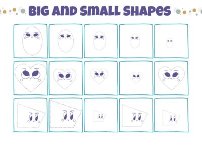 Big and Small Shapes Sorting Worksheets for Preschoolers (Free To Print)