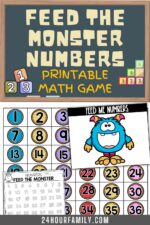 Feed the Monster Numbers Math Game (Free Printable Game)