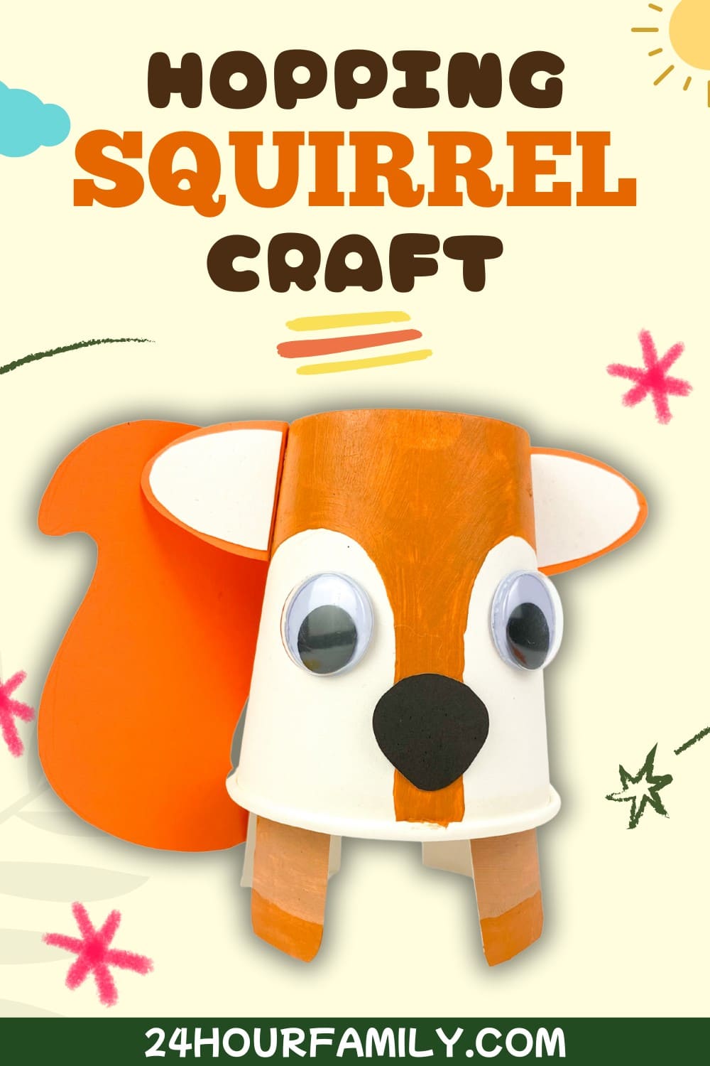 Make a Hopping Squirrel Craft for Kids – Easy and Fun Fall Activity!