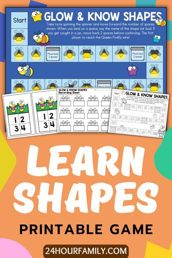 Learn Shapes Printable Game (Free to Print)