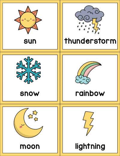 Weather Bingo Printable Game (Free To Download)