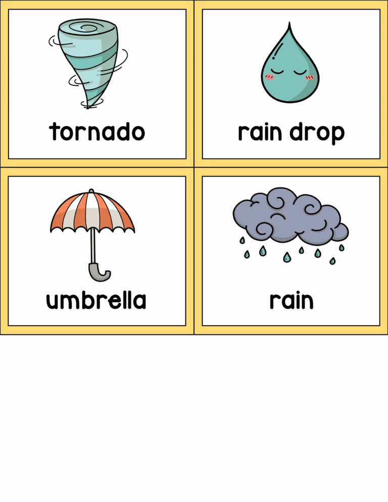 Weather Bingo Printable Game (Free To Download)