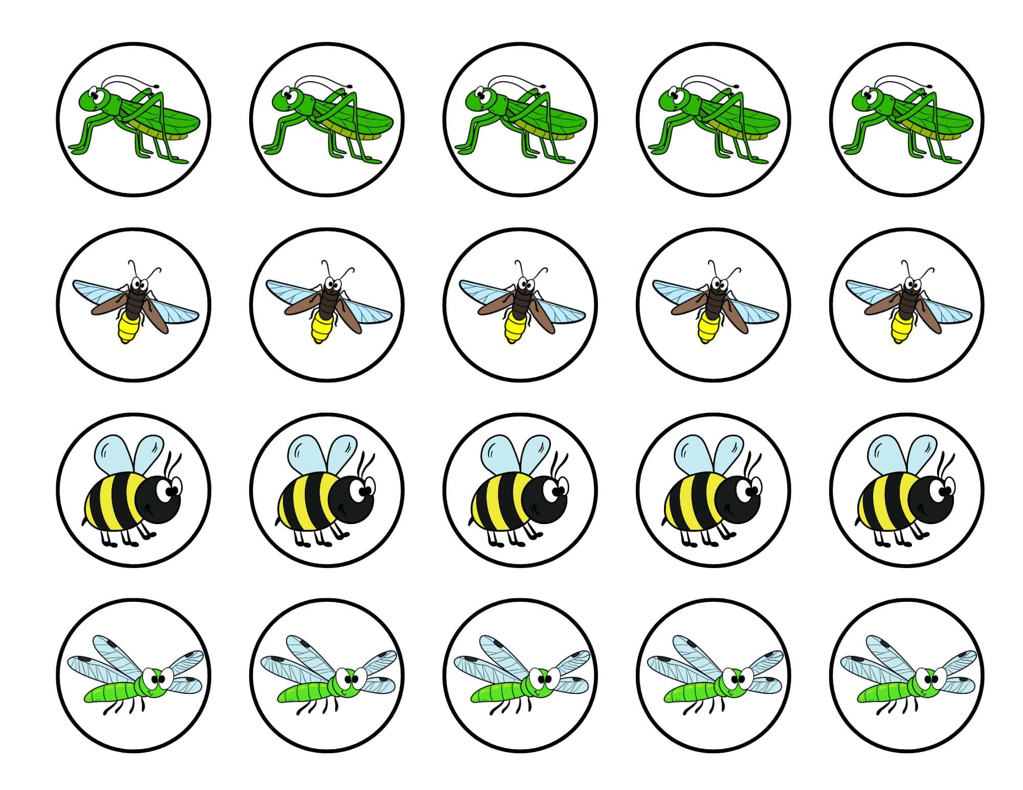 Counting Bugs in a Jar Printable Math Game for Kids