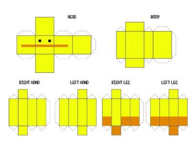 3D Minecraft Paper Dolls (Free To Print)