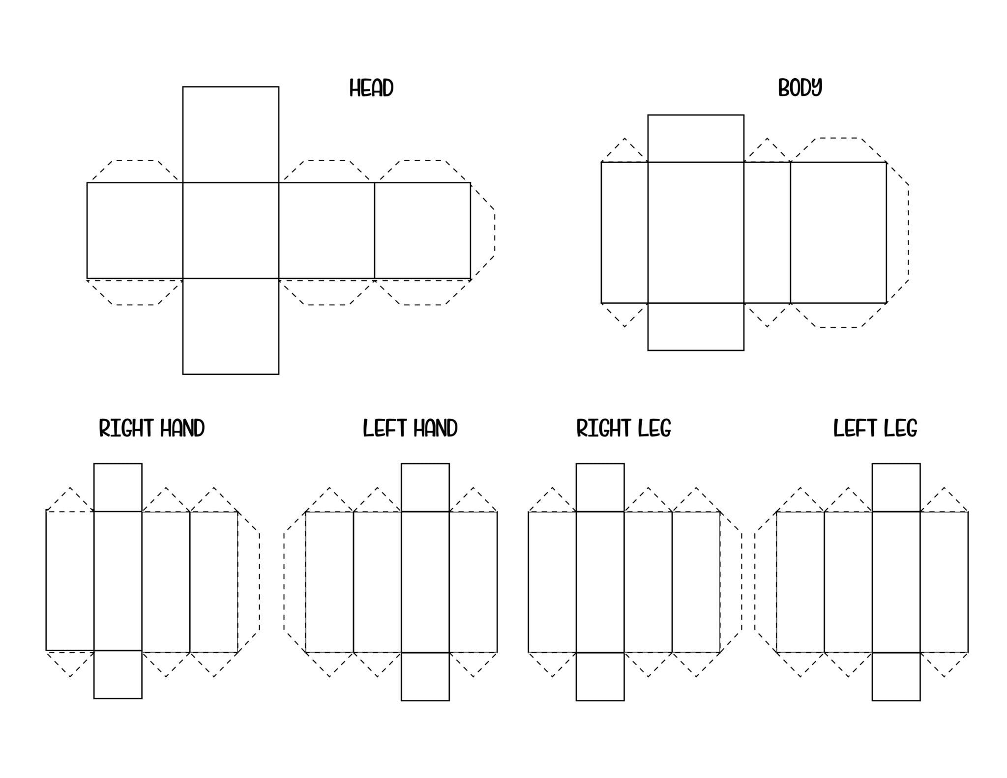 3D Minecraft Paper Dolls (Free To Print)