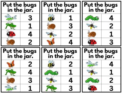 Counting Bugs in a Jar Printable Math Game for Kids - 24hourfamily.com