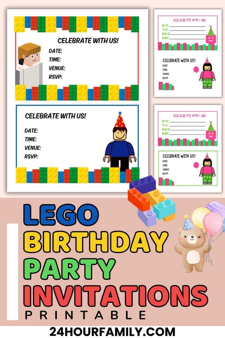 Printable Lego Birthday Party Invitations (Free To Download)
