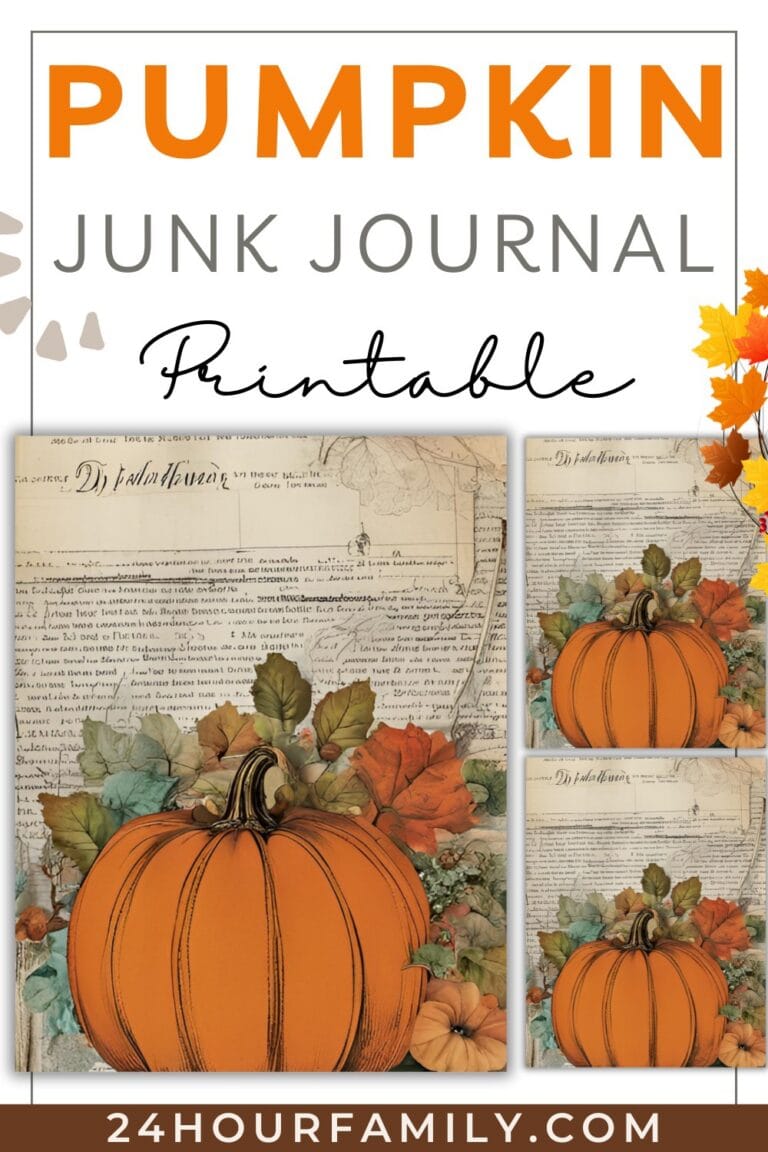 Pumpkin Junk Journal Printables