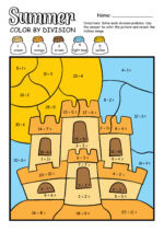 Summer Color By Division Worksheets (Free To Print) - 24hourfamily.com