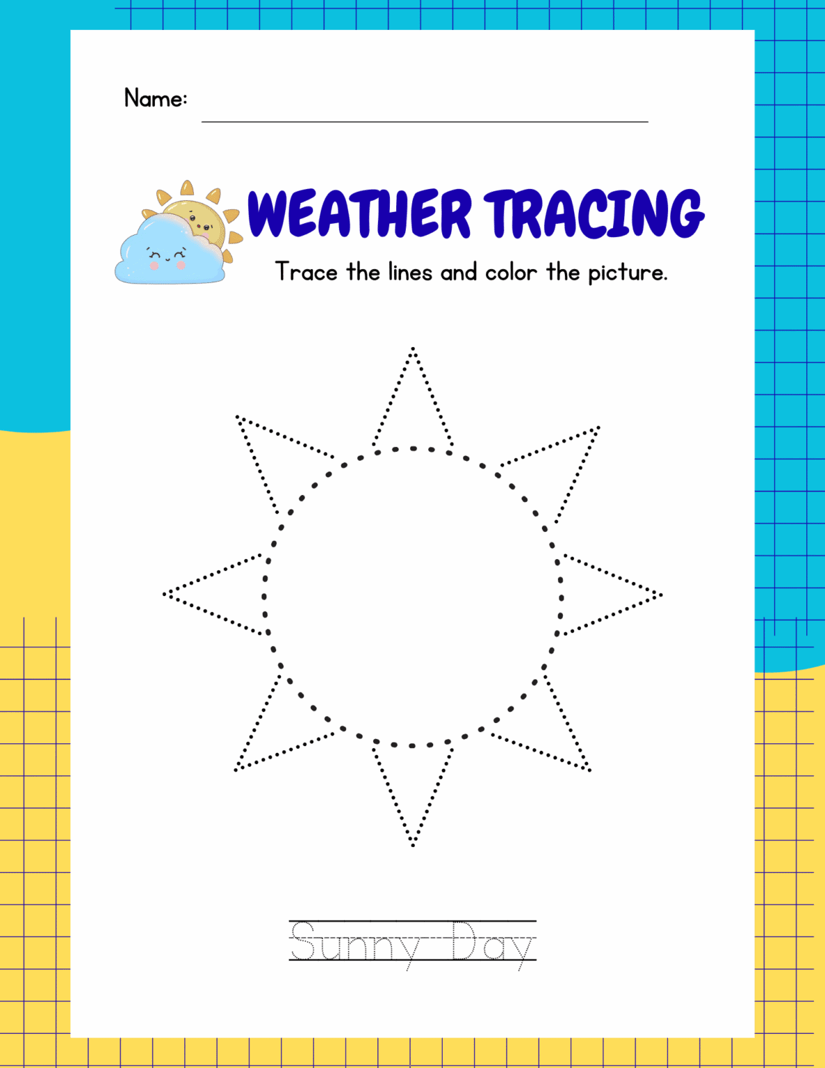 Weather Line Tracing Worksheets (Free Printable PDFs)
