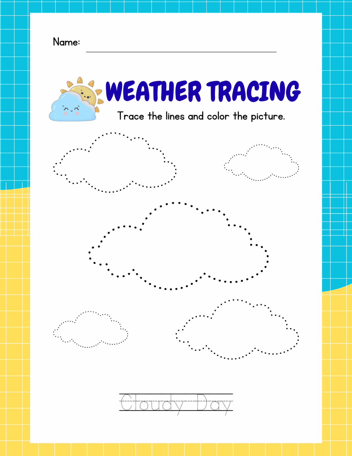 Weather Line Tracing Worksheets (Free Printable PDFs)