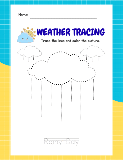 Weather Line Tracing Worksheets (Free Printable PDFs)