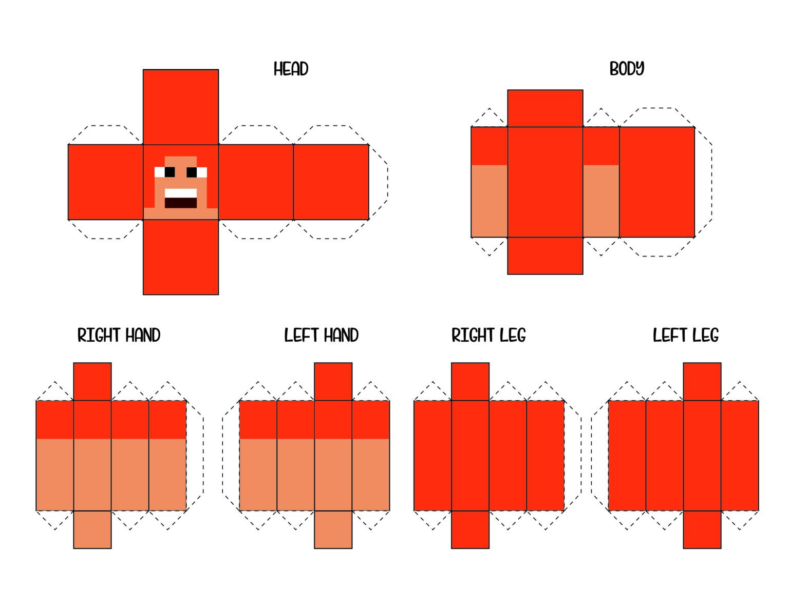 3D Minecraft Paper Dolls (Free To Print)