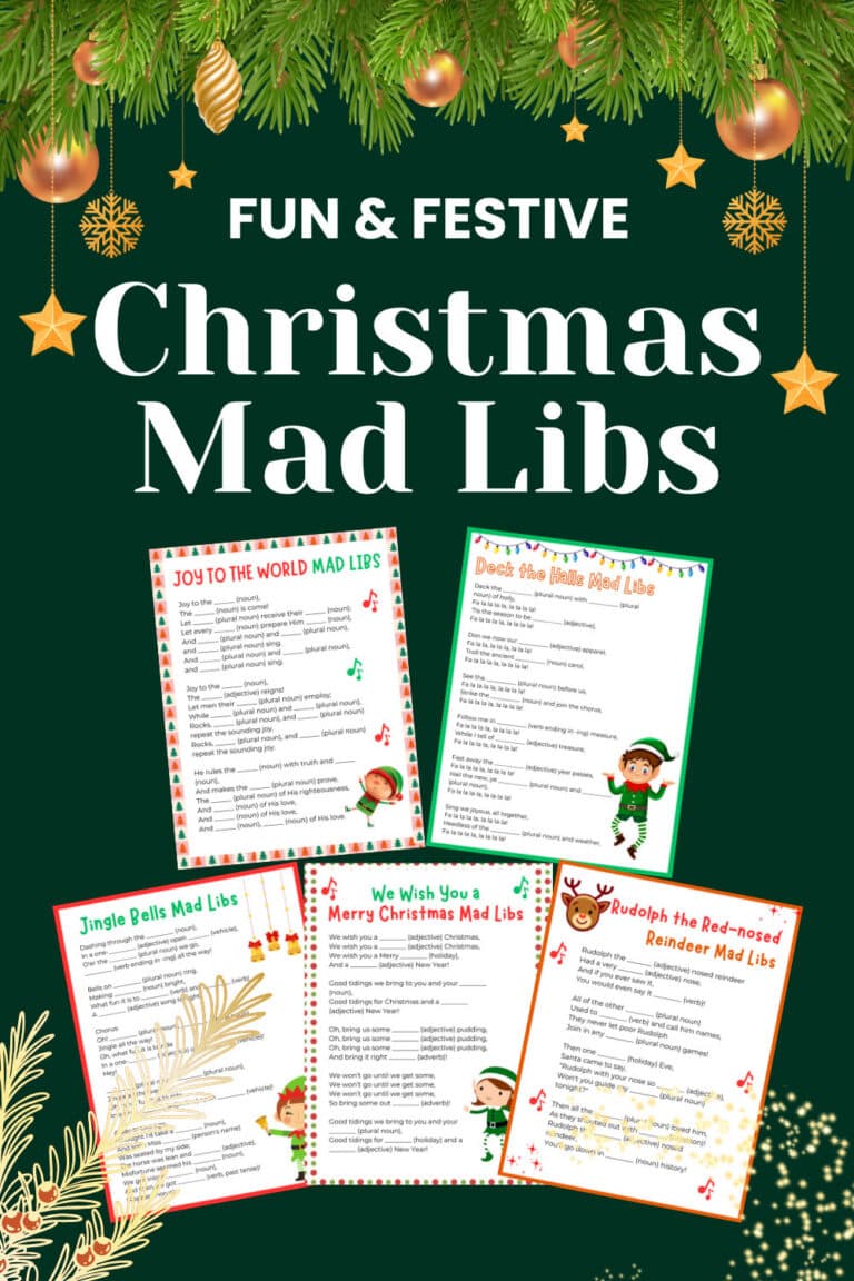 Christmas Songs Mad Libs Printables