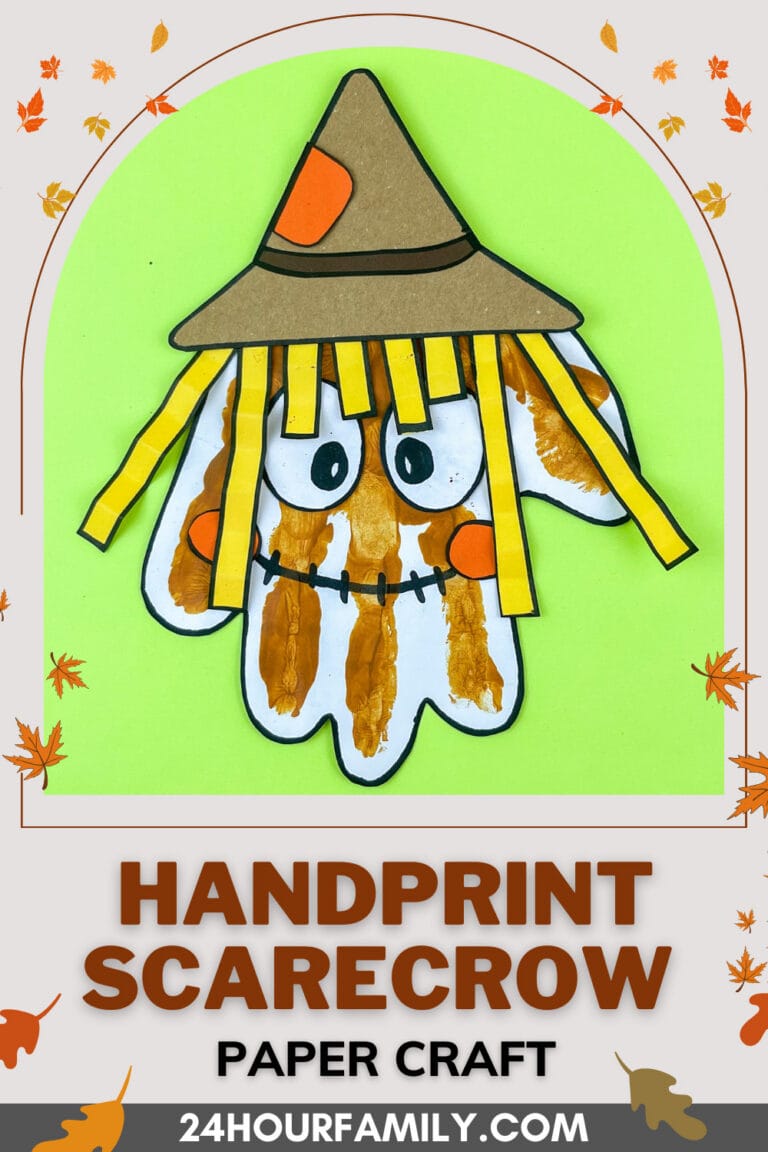 Fall Fun for Kids: DIY Handprint Scarecrow Paper Craft with Free Template