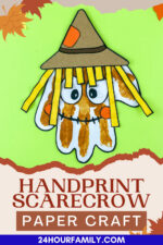 Fall Fun for Kids: DIY Handprint Scarecrow Paper Craft with Free ...