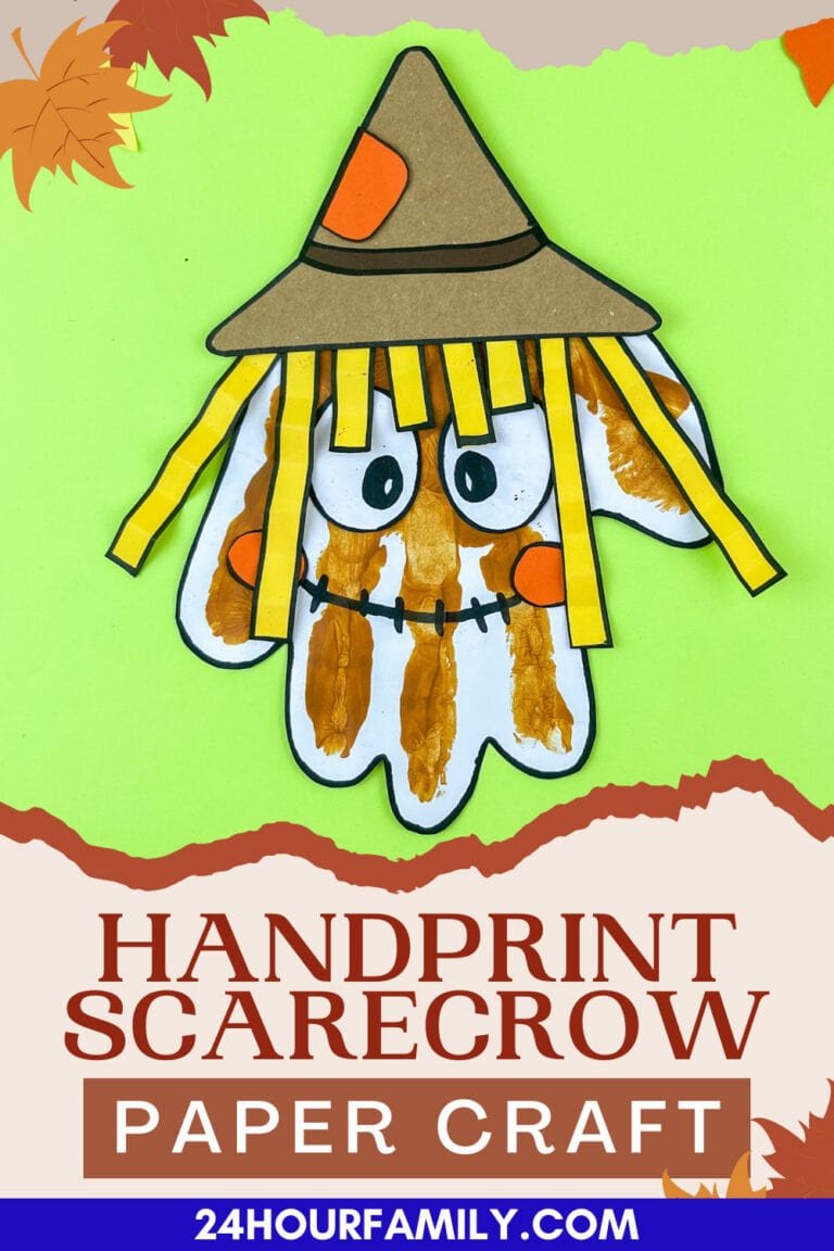 Fall Fun for Kids: DIY Handprint Scarecrow Paper Craft with Free Template