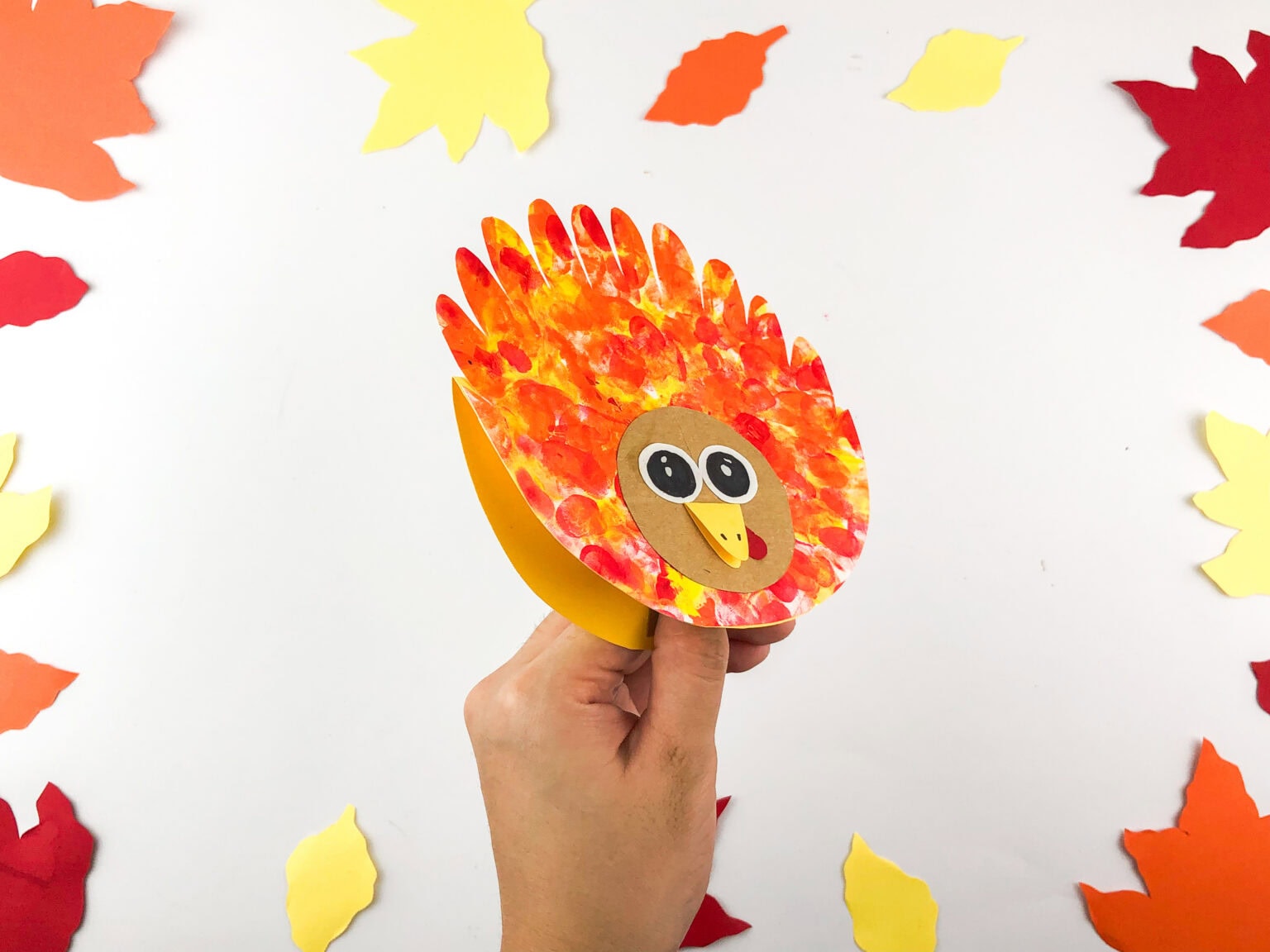 Adorable Rocking Turkey Fingerprint Craft for Kids (Free Template ...