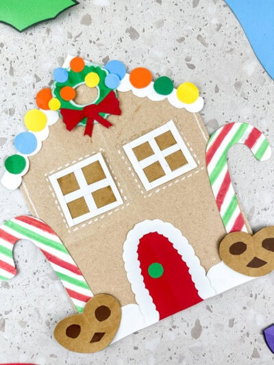 Gingerbread House Paper Bag Craft