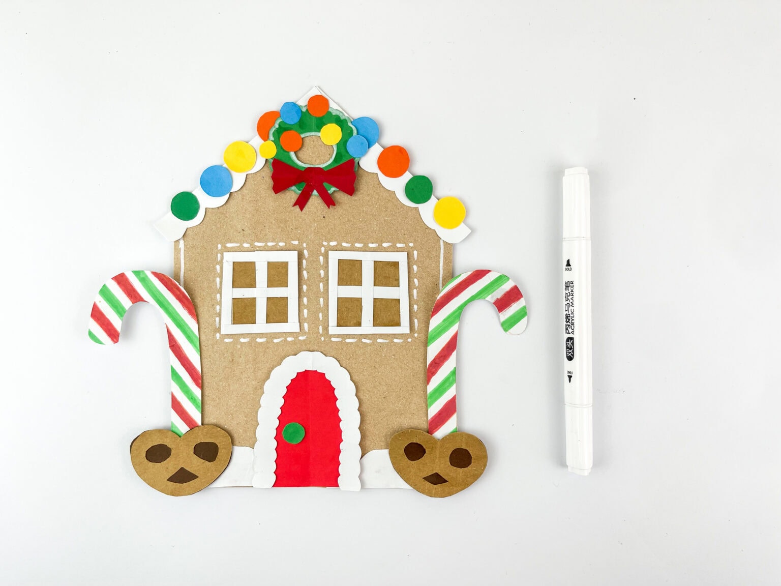 Gingerbread House Paper Bag Craft