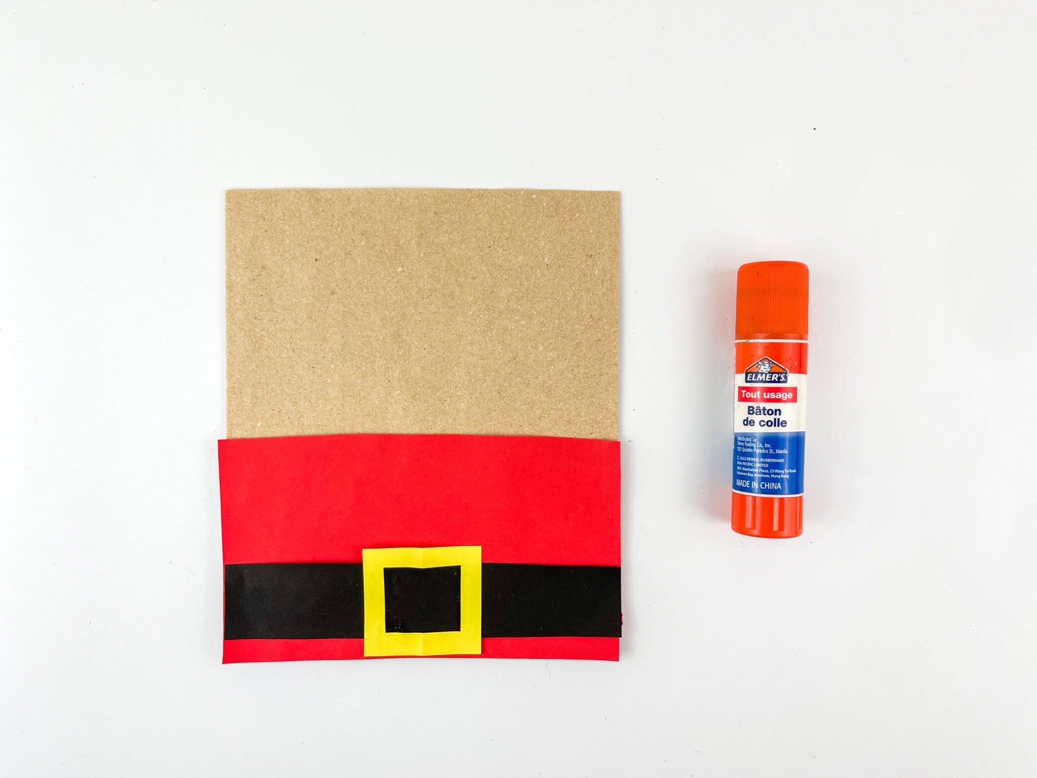 Santa Paper Bag Craft (Free Santa Template)
