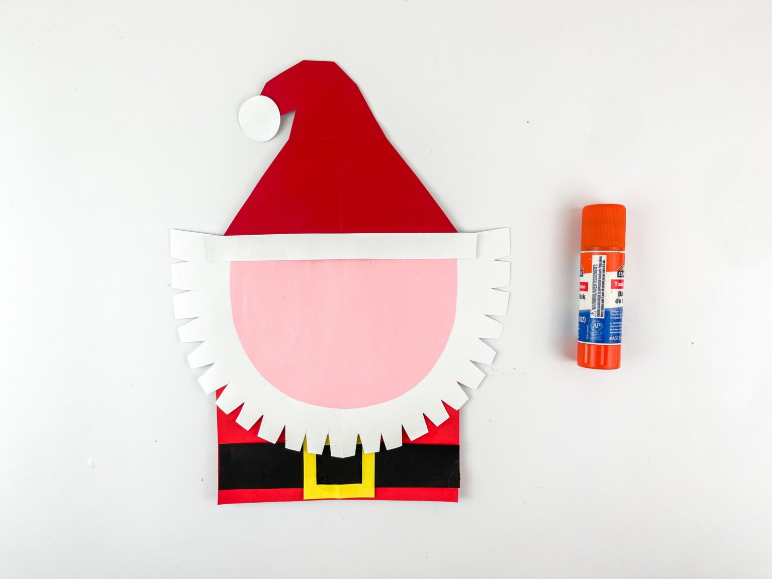 Santa Paper Bag Craft (Free Santa Template)