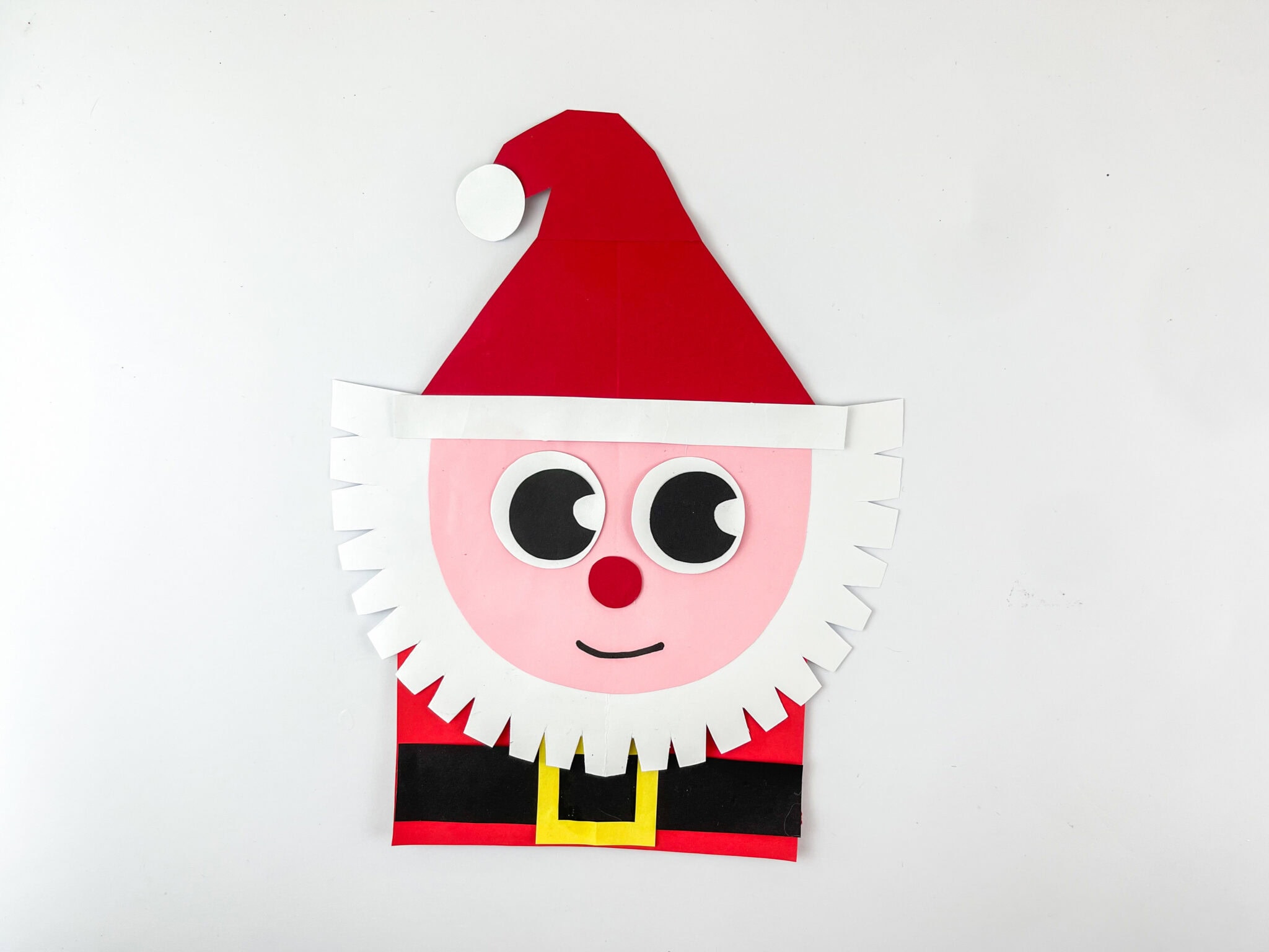Santa Paper Bag Craft (Free Santa Template)