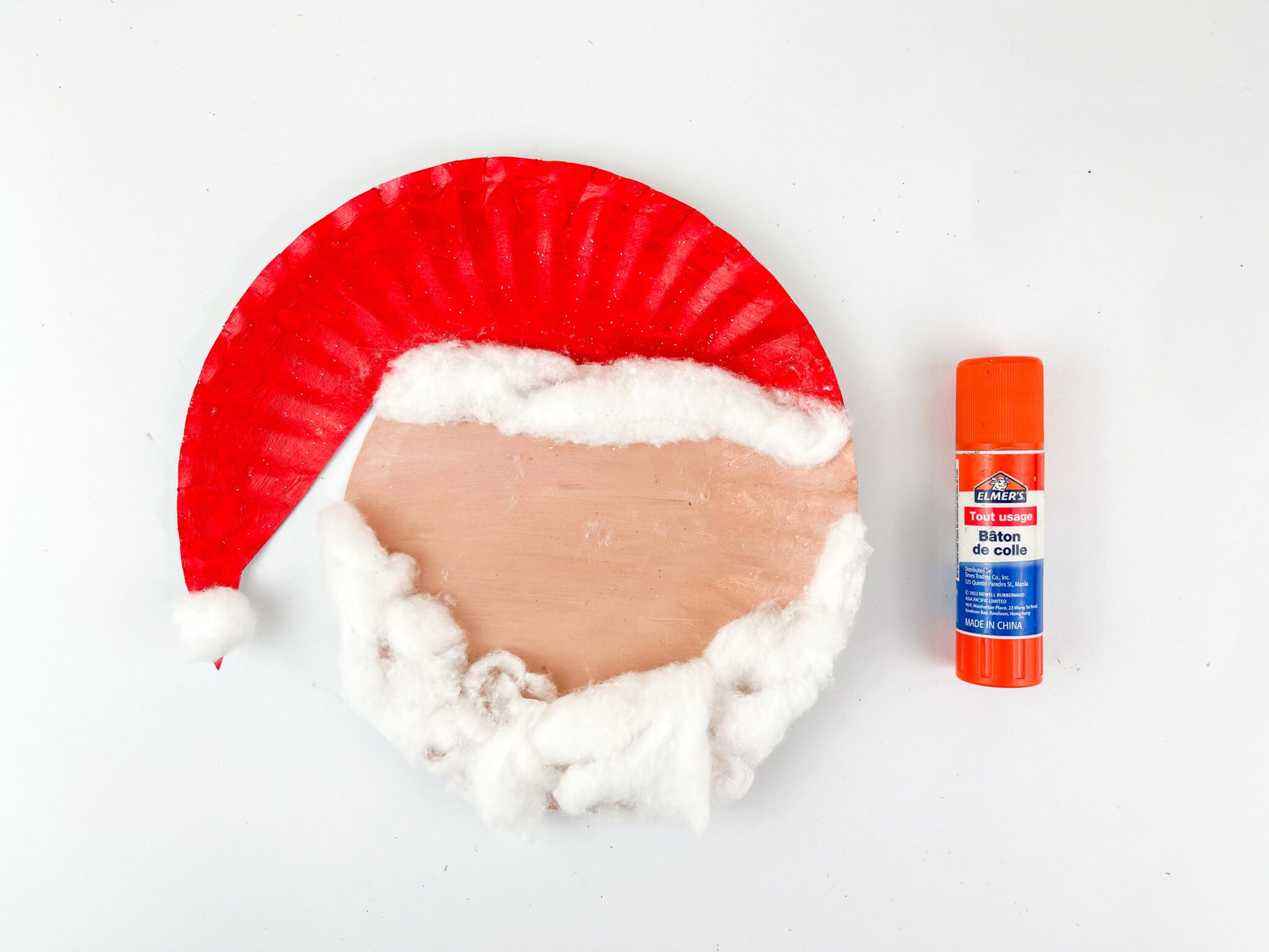Santa Paper Plate Craft (Free Santa Template)