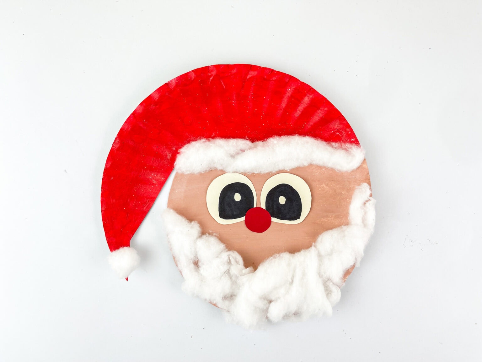 Santa Paper Plate Craft (Free Santa Template)